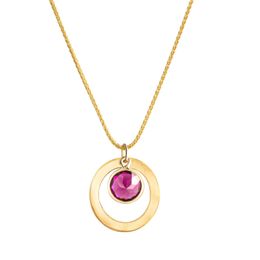 Diamonds by Ellen K. Fascination by Ellen K. Anh&auml;nger mit Kette 375 Gelbgold Rhodolit-Granat