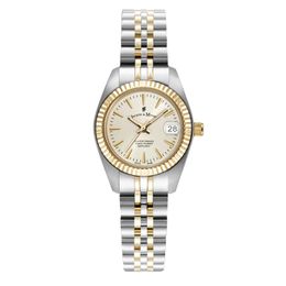Jacques du Manoir Damen Armbanduhr Inspiration Classic Edelstahl zweifarbig Quartz JWL02102
