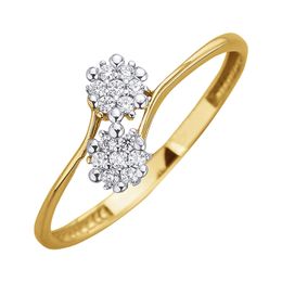 Diamonds by Ellen K. Fascination by Ellen K. Ring Gold 375 mit 14 wei&szlig;en Zirkonia-Steinen