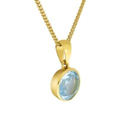 Diamonds by Ellen K. Fascination by Ellen K. Halskette Gold 375 mit Blautopas (beh.) 8mm
