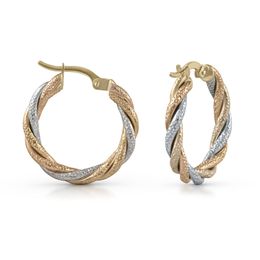 Diamonds by Ellen K. Fascination by Ellen K. Ohrringe Gold 585 dreifarbig 21mm Durchmesser