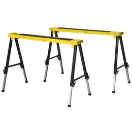 HOMCOM Arbeitsbock 2-er Set klappbar