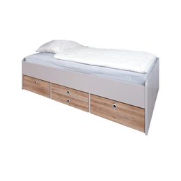 Höffner Schubkastenbett Neo ¦ holzfarben ¦ Maße (cm): B: 127 H: 54,5