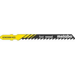 5 Stichsägeblätter fast wood 74/ 4,0 mm, hcs (623633000) - Metabo