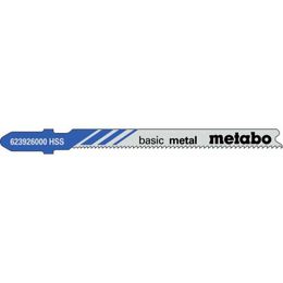 Metabo 5 Stichsägeblätter basic metal 66/ 1,1-1,5 mm, progressiv, HSS, mit Eintauchspitze (623926000)