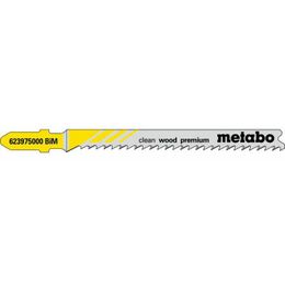 5 Stichsägeblätter clean wood premium 74/ 2,7 mm, BiM, mit Eintauchspitze (623975000) - Metabo