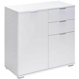 Casaria® Sideboard »Alba« Weiß mit 2 Türen und Schubladen - Typ DB121