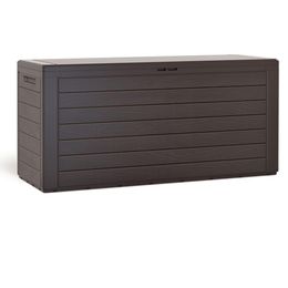 Deuba Auflagenbox Holzoptik Woody 120 x 57 x 46cm braun