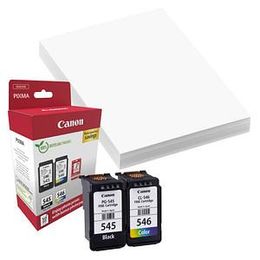 Canon PG-545/CL-546 schwarz, color Druckköpfe + Fotopapier, 2er-Set