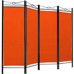 Casaria Deuba Paravent Raumteiler in orange