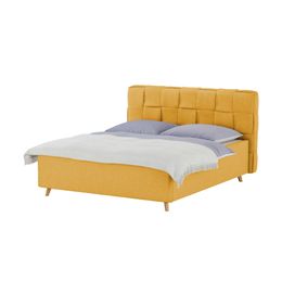 Kollektion Kraft Polsterbettgestell Veifa - gelb - Materialmix - 166 cm - 103 cm - Möbel Kraft