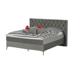 SKAGEN BEDS Boxspringbett Laesa - grau - Materialmix - 220 cm - 122 cm - Möbel Kraft