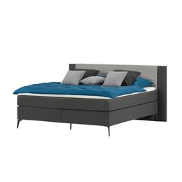 SKAGEN BEDS Boxspringbett Synda - grau - Materialmix - 160 cm - 107 cm - Möbel Kraft