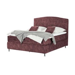 Kings and Queens Boxspringbett Skyer - rot - Materialmix - 164 cm - 132 cm - Möbel Kraft