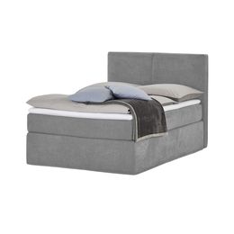 Boxi Boxspringbett Boxi - grau - Materialmix - 140 cm - 125 cm - Möbel Kraft