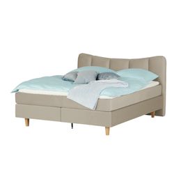 SKAGEN BEDS Boxspringbett Dalur - beige - Materialmix - 140 cm - 110 cm - Möbel Kraft