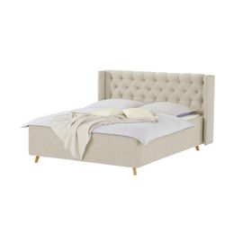 Kollektion Kraft Polsterbettgestell Eyra - beige - Materialmix - 188 cm - 104 cm - Möbel Kraft