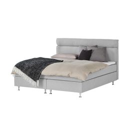 Möbel Kraft Boxspringbett - grau - Materialmix - 211 cm - 105,5 cm - Möbel Kraft