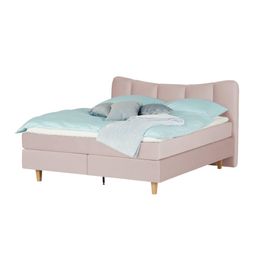SKAGEN BEDS Boxspringbett Dalur - rosa/pink - Materialmix - 160 cm - 110 cm - Möbel Kraft