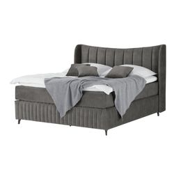 Kings and Queens Boxspringbett Uldur - grau - Materialmix - 214 cm - 122 cm - Möbel Kraft