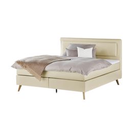 Möbel Kraft Boxspringbett - beige - Materialmix - 200 cm - 118 cm - Möbel Kraft