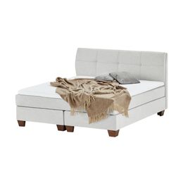 SKAGEN BEDS Boxspringbett Vegg - grau - Materialmix - 185 cm - 112,5 cm - Möbel Kraft