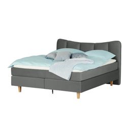 SKAGEN BEDS Boxspringbett Dalur - grau - Materialmix - 200 cm - 110 cm - Möbel Kraft