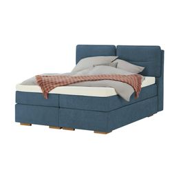 Wohnwert Boxspringbett mit Bettkasten Dormian Besta - blau - Materialmix - 160 cm - 136 cm - Möbel Kraft