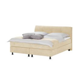SKAGEN BEDS Boxspringbett Vegg Towel - beige - Materialmix - 205 cm - 112,5 cm - Möbel Kraft