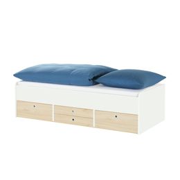 Möbel Kraft Schubkastenbett Grow Up - weiß - Materialmix - 127 cm - 54,5 cm - Möbel Kraft