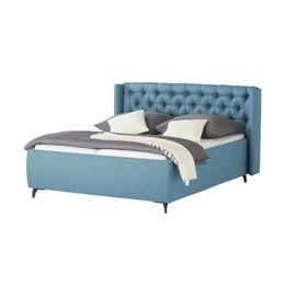 Kollektion Kraft Polsterbettgestell Eyra - blau - Materialmix - 168 cm - 104 cm - Möbel Kraft