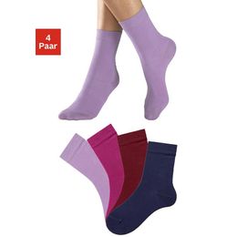 H.I.S. H.I.S Socken mehrfarbig Gr. 27-30 für Damen. Elastisch. Nachhaltig.