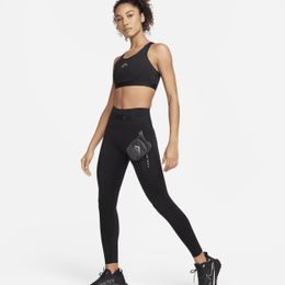 Nike Trail Go 7/8-Leggings mit Taschen, starkem Halt und hohem Bund für Damen - Schwarz