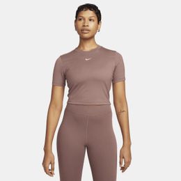 Nike Sportswear Essential Kurz-T-Shirt mit schmaler Passform für Damen - Lila