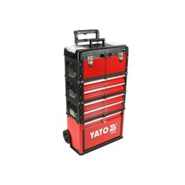 Yato Werkzeugkoffer Werkzeug-Trolley mit 4 Modulen YT-09101 + YT-09107