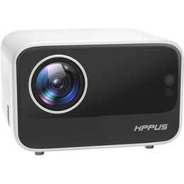 HIPPUS Elektrischer Fokus/Trapezkorrektur Smart Beamer 4K Mini Android Portabler Projektor (300 lm