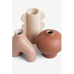next Dekovase 3er-Set geformte Mini-Vasen aus Keramik