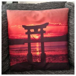 Tinisu Dekokissen Kissenbezug Japan Itsukushima-Schrein bei Sonnenuntergang