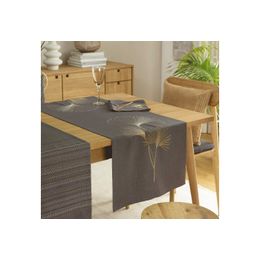 sander table + home Tischläufer Exclusiver Tischläufer Biloba Ginkgo bestickt 50x140 cm veredelt (1-tlg)