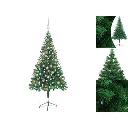 vidaXL Künstlicher Weihnachtsbaum Künstlicher Weihnachtsbaum mit LEDs Kugeln 150 cm 380 Zweige