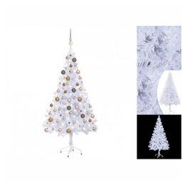 vidaXL Künstlicher Weihnachtsbaum Künstlicher Weihnachtsbaum mit LEDs Kugeln 120 cm 230 Zweige