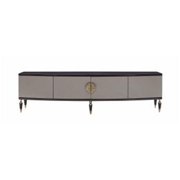 JVmoebel TV-Schrank Sideboard RTV Lowboard TV Ständer Schrank Holz Grau Wohnzimmer (1-St.