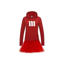 Jimmys Textilfactory Kostüm Hoodie M&M Karneval Gruppenkostüm mit Tütü Tüllrock 9 Farben XS-2XL