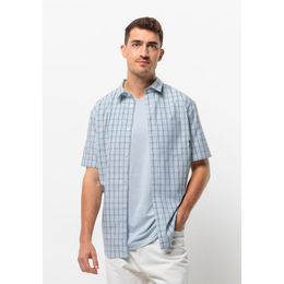 Jack Wolfskin Kurzarmhemd »HOT SPRINGS SHIRT M« soft-blue-check L (52) - Normalgrößen Normalgrößen L (52) Freizeithemd