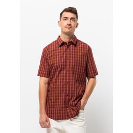 Jack Wolfskin Kurzarmhemd »HOT SPRINGS SHIRT M« deep-ruby-check M (50) - Normalgrößen Normalgrößen M (50) Freizeithemd