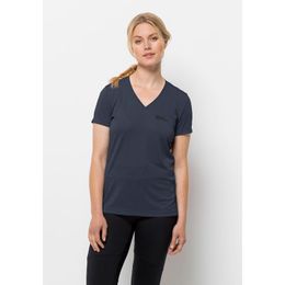 Jack Wolfskin V-Shirt »CROSSTRAIL T WOMEN« night-blue XL (46) XL (46) Seidig-kühle Oberfläche