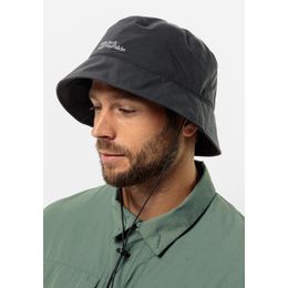 Jack Wolfskin Regenhut &raquo;RAIN BUCKET HAT&laquo; black L L Regenhut, einstellbares Kinnband