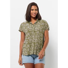 Jack Wolfskin Kurzarmbluse »SOMMERWIESE SHIRT W« LEAVES-bay-leaf XL (46) XL (46) Zeitloser Print