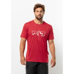Jack Wolfskin T-Shirt »PEAK GRAPHIC T M« red-glow L (52) L (52) Weich und komfortabel