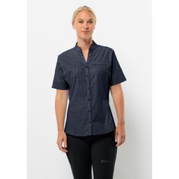 Jack Wolfskin Kurzarmbluse »NORBO S/S SHIRT W« night-blue-checks XXL (48) XXL (48) Leichtes und atmungsaktives Shirt